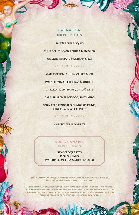 Menu At Sexy Fish Miami Pub Bar Miami