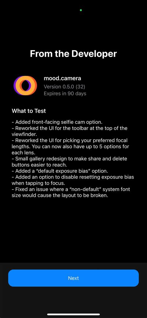 Patch Notes Rmoodcamera