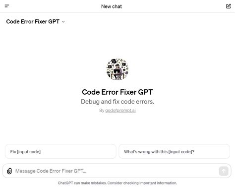 Code Error Fixer GPT Debug And Fix Code Errors