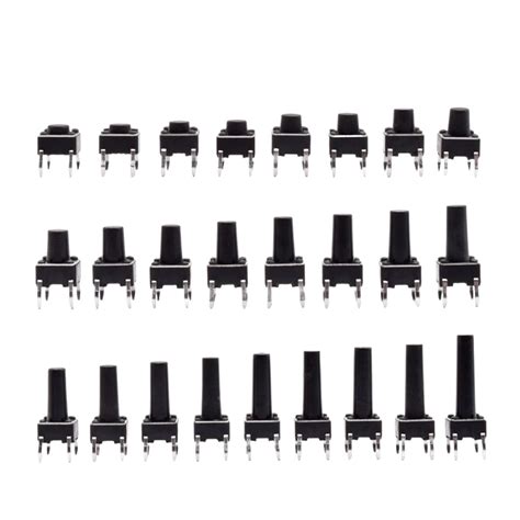 50pcs Panel PCB On Off Momentary Tactile Tact 4 Pin Micro Mini Push