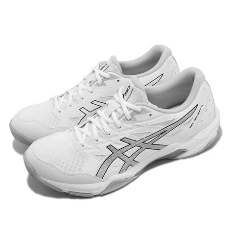Asics 排球鞋 Gel Rocket 11 女鞋 男鞋 白 灰 抗扭 羽桌球 室內球場 運動鞋 亞瑟士 1072a093101 其他