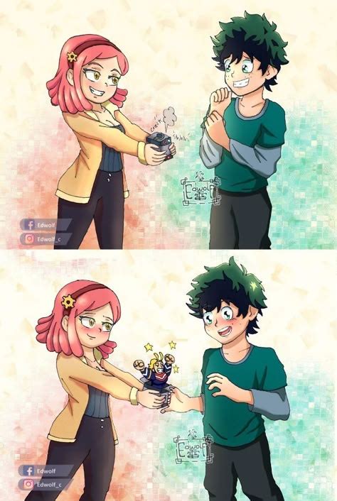 Ide Izuku Midoriya X Mei Hatsume Di Seni Animasi Home Fashion