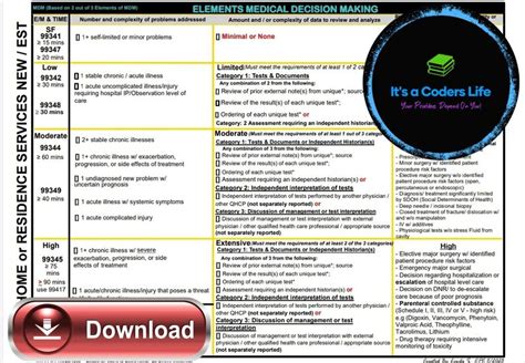 AMA Guidelines Pages MDM Grid Worksheets Printable Digital Copy Etsy