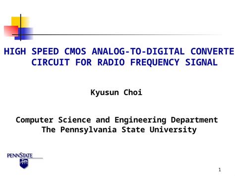 Ppt High Speed Cmos Analog To Digital Converter Circuit For Radio Frequency Signal Dokumen Tips