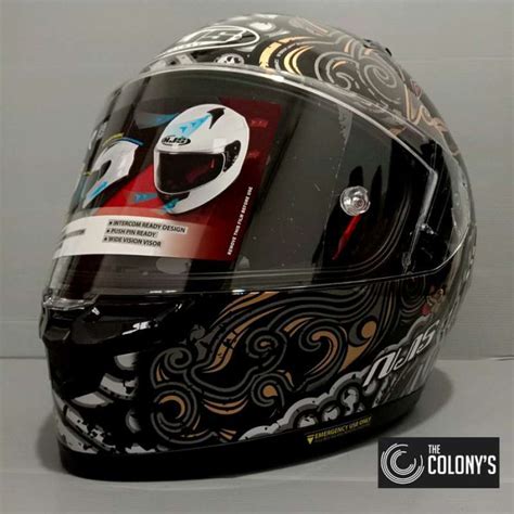promo helm njs zx 1r fullface motif arjuna black glossy njs flat visor