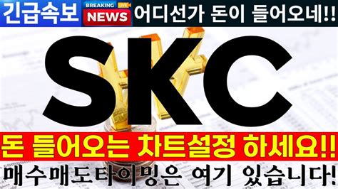 Skc 목표가 혼자만 알고 있기 아깝네요 신호가 나오는 금맥 차트설정 대공개 Skc대응 Skc주식 엡솔릭스