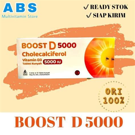 Jual Boost D 5000 Iu Box Isi 30 Tablet Kunyah Chewable Vitamin D3 Di Seller Apotek Berkah Sehat