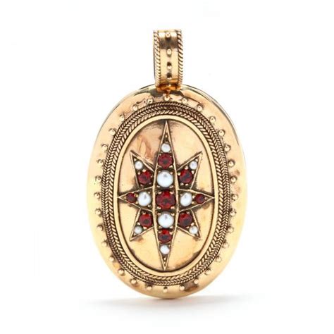 14kt Gold And Gem Set Locket Lot 2061 Upcoming Jewelry And Sterling