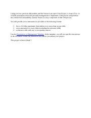 Cmit 421 Project 3 Clean Docx Using Your Two Previous Deliverables