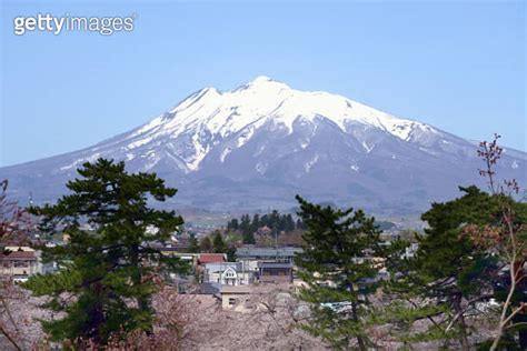Snow Capped On Iwaki Mountain Is Located In Aomori Prefecture Japan
