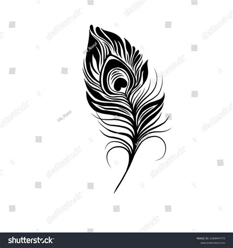 Vector Image Peacock Feather Stock Vector Royalty Free 2188447775