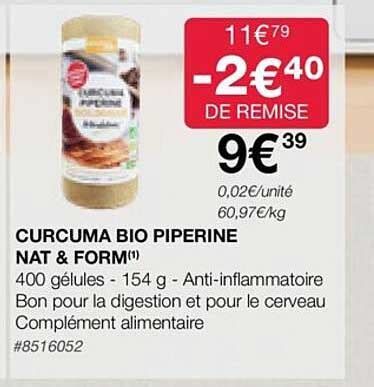 Promo Curcuma Bio Piperine Nat Form Chez Costco ICatalogue Fr