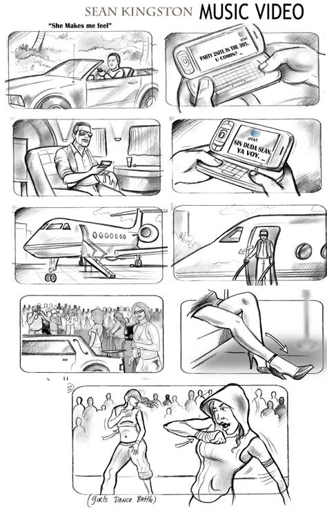 The Storyboard Shows How To Use Music For An Animated Film Or Tv