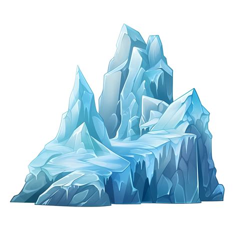 Frozen Water Piece Iceberg In Cartoon Style 29091758 Png