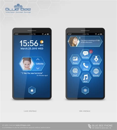 Blue Bee Phone Interface Concept Is Simplistic And Intuitive Concept