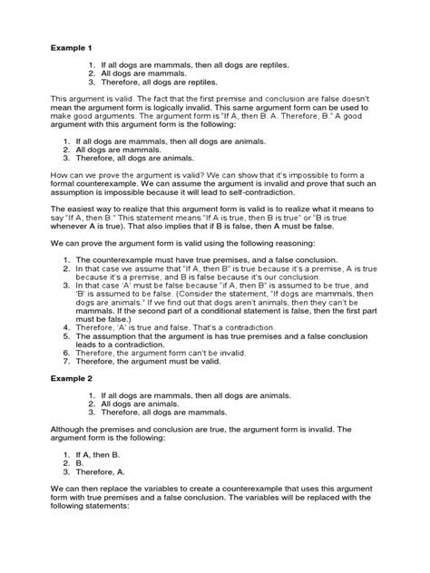 Valid And Invalid Arguments Pdf Argument Logical Consequence