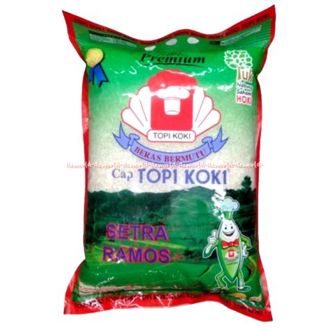 Topi Koki 5kg Beras Bermutu Sentra Ramos White Rice Cap Beras Putih Topikoki Lazada Indonesia