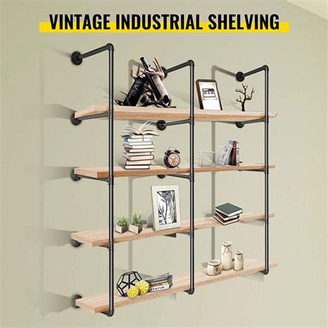 Williston Forge Anniesha Farmhouse Wall Mount Iron Pipe 5 Tier Open