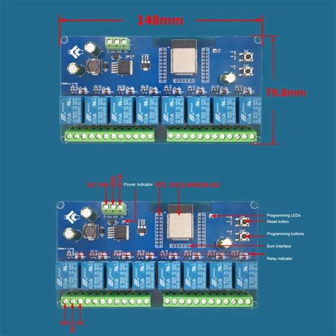 Dc5 30v Tápegység Esp32 Wifi Bluetooth Ble 8 Wak Relay Modul Esp32