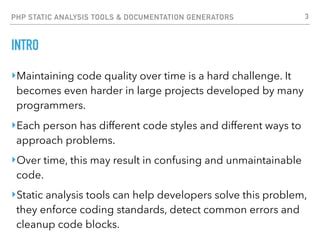 Php Static Analysis And Documentation Generators Burningkeyboards Ppt