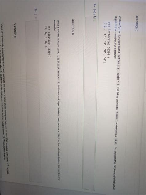 Solved Question 7 Write A Python Function Called Letterizel