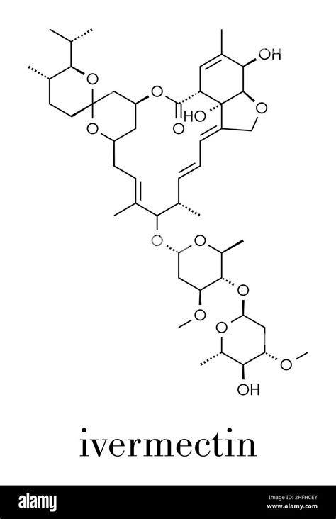 Ivermectin Antiparasitic Drug Molecule Used In Treatment Of River