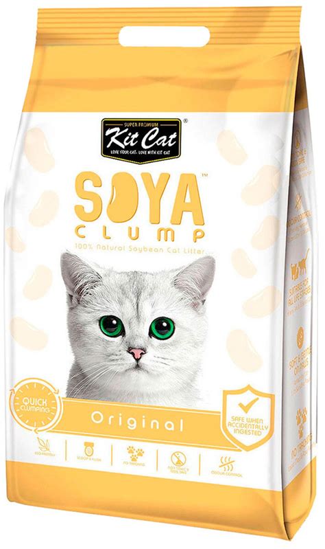 Наполнитель для кошачьего туалета Kit Cat Soya Clump Original наполнитель соевый биоразлагаемый