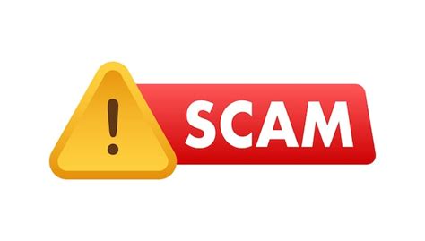 Premium Vector Banner With Red Scam Alert Attention Sign Cyber Security Icon Caution Warning