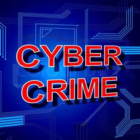 Cyber Crime Sign Representing Stock Image Colourbox