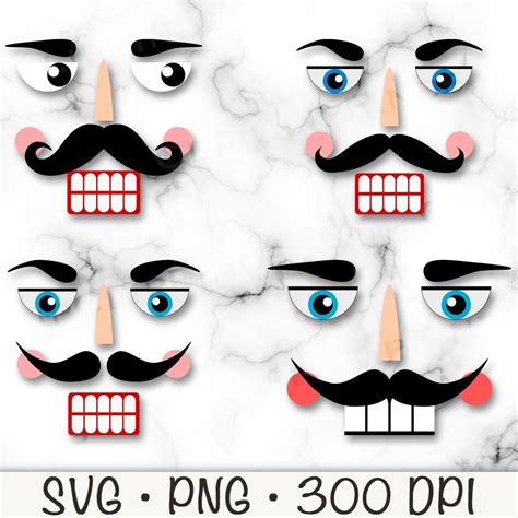 Nutcracker Faces Nutcracker Face Svg Nutcracker Face Png Sublimation Instant Digital