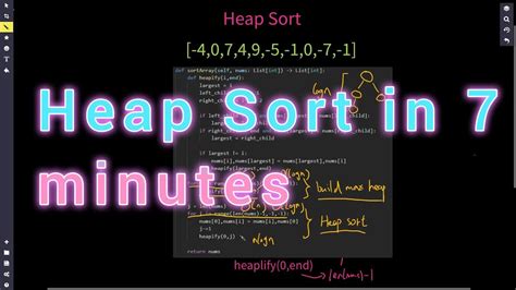 Heap Sort In 7 Minutes Python Youtube