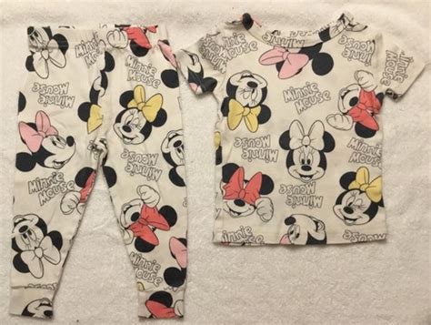 Disney Minnie Mouse Pj Pajamas 2t Short Sleeve Sleep Wear Cute Bed