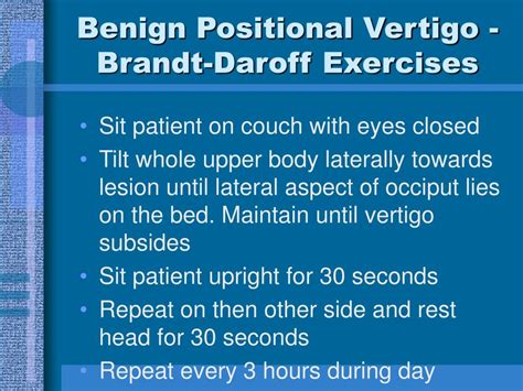 Performing Brandt Daroff Exercises For Bppv 54 Off