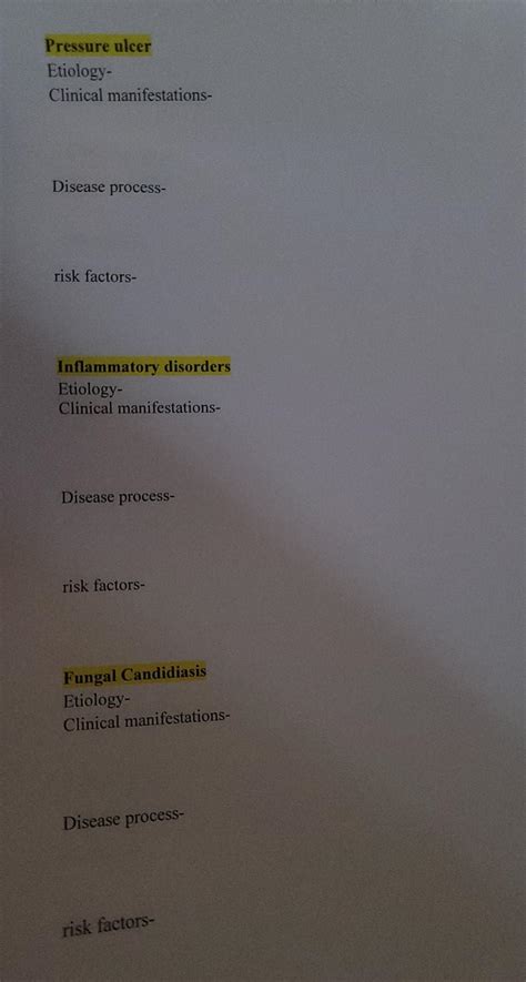 Solved Please Fill Out The Etiology Clinical