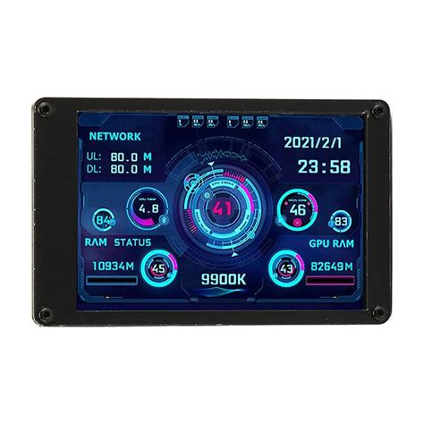 Computer Temp Monitor IPS USB Mini Screen PC Sensor Panel Display PC Temperature Display