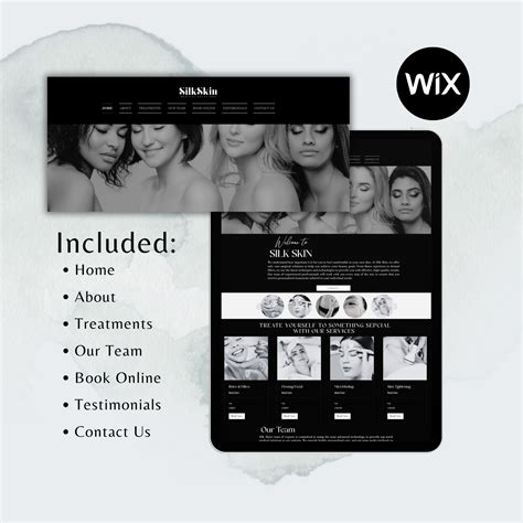 Clinical Spa Wix One Page Website Templates Medspa Downloads