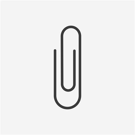 paper clip icon vector isolated document attach file attachment