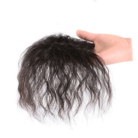 头顶补发片短卷发玉米烫补发块增加发量假发片真人发女头顶遮白发 虎窝淘