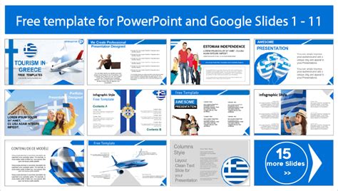 Modèle de tourisme en Grèce Modèles pour PowerPoint et Google Slides