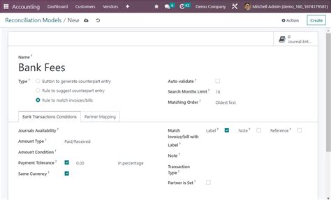 3 15 Rule To Match Invoices Bills Configuration Tools In Odoo 16 Accounting Odoo 16
