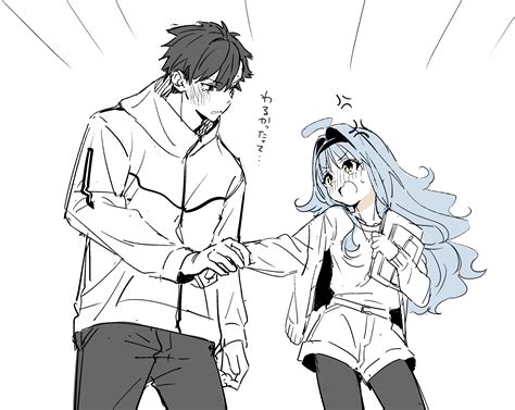 Safebooru 1boy 1girl Absurdres Ahoge Anger Vein Arm Grab Black Hair