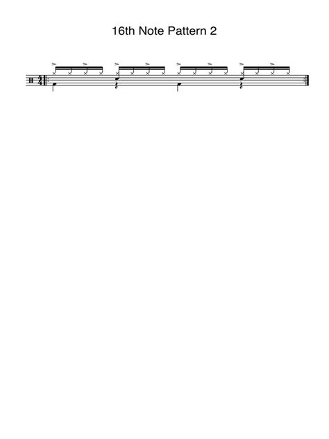 16th Note Pattern 2 Full Score Pdf