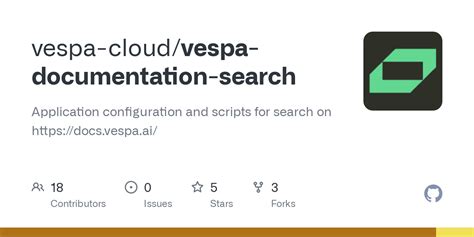 github vespa cloud vespa documentation search application