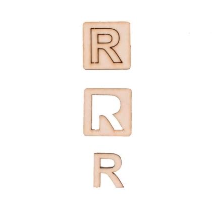 Дървена Буквичка За Декорация : R | Слънчоглед