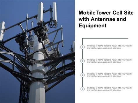 Mobile Tower Cell Site With Antennae And Equipment Ppt Powerpoint Presentation Layouts Designs
