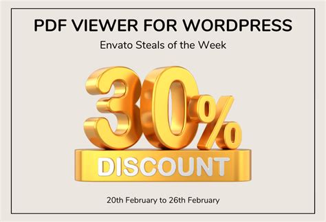 Pdf Viewer For Wordpress Is Selected For Envato Steals Of The Week