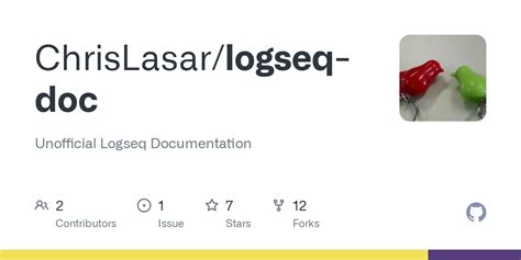 github chrislasar logseq doc unofficial logseq documentation