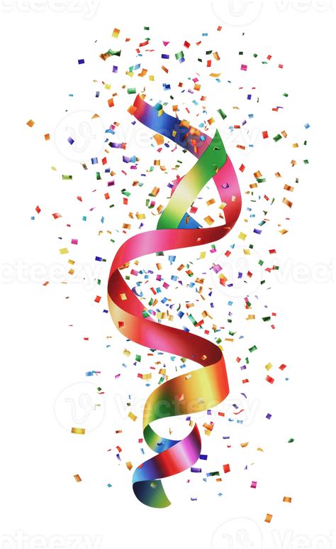 Streamers And Confetti Add Festive Flair Png