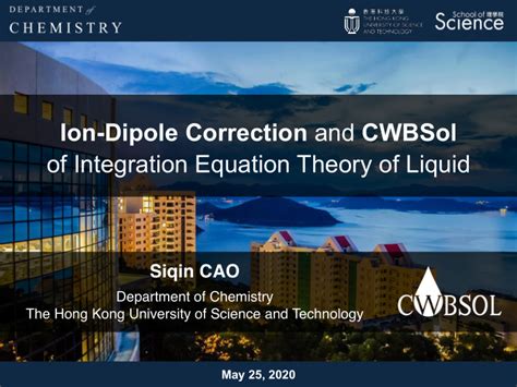 Ppt Ion Dipole Correction And Cwbsol Of Integration Equation Theory