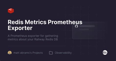 Redis Metrics Prometheus Exporter Railway